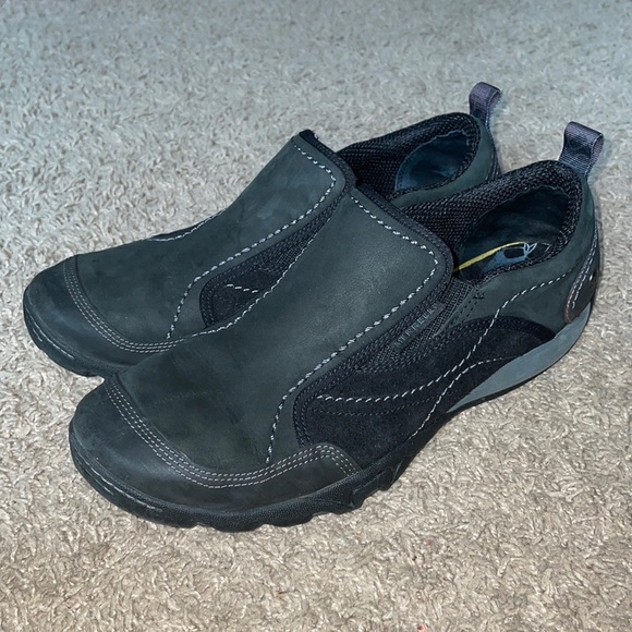 Merrell | Shoes | Merrell Mimosa Moc Suede Nubuck Slip Comfort Black ...